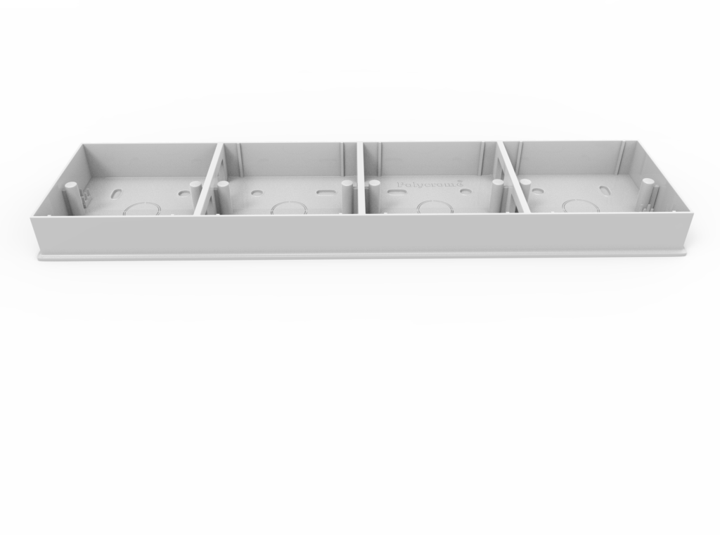 Mounting Box - 4 way (350 x 92 x 36) - Polycrome