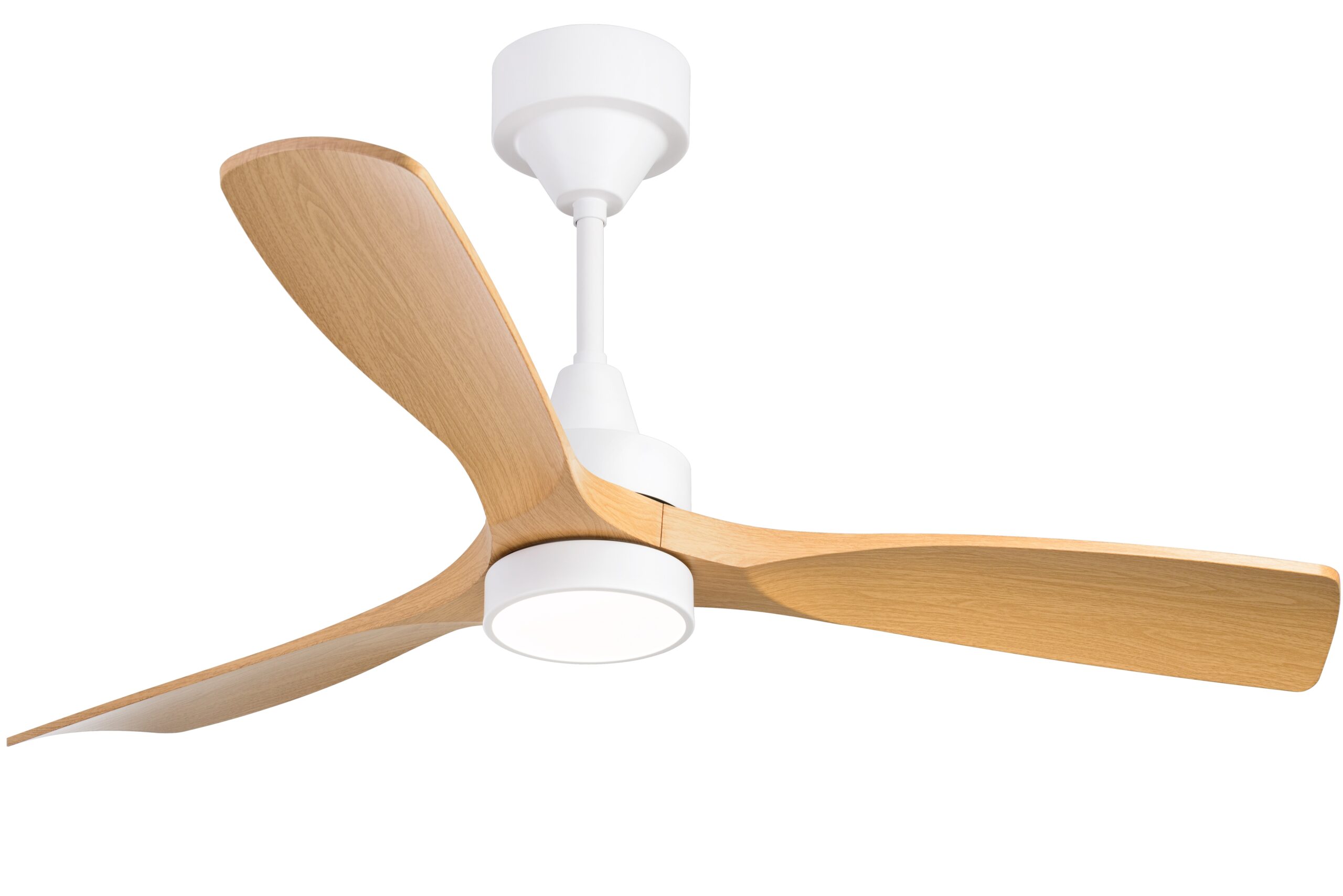 Viera DC Fan with Light – Teak/White – Polycrome