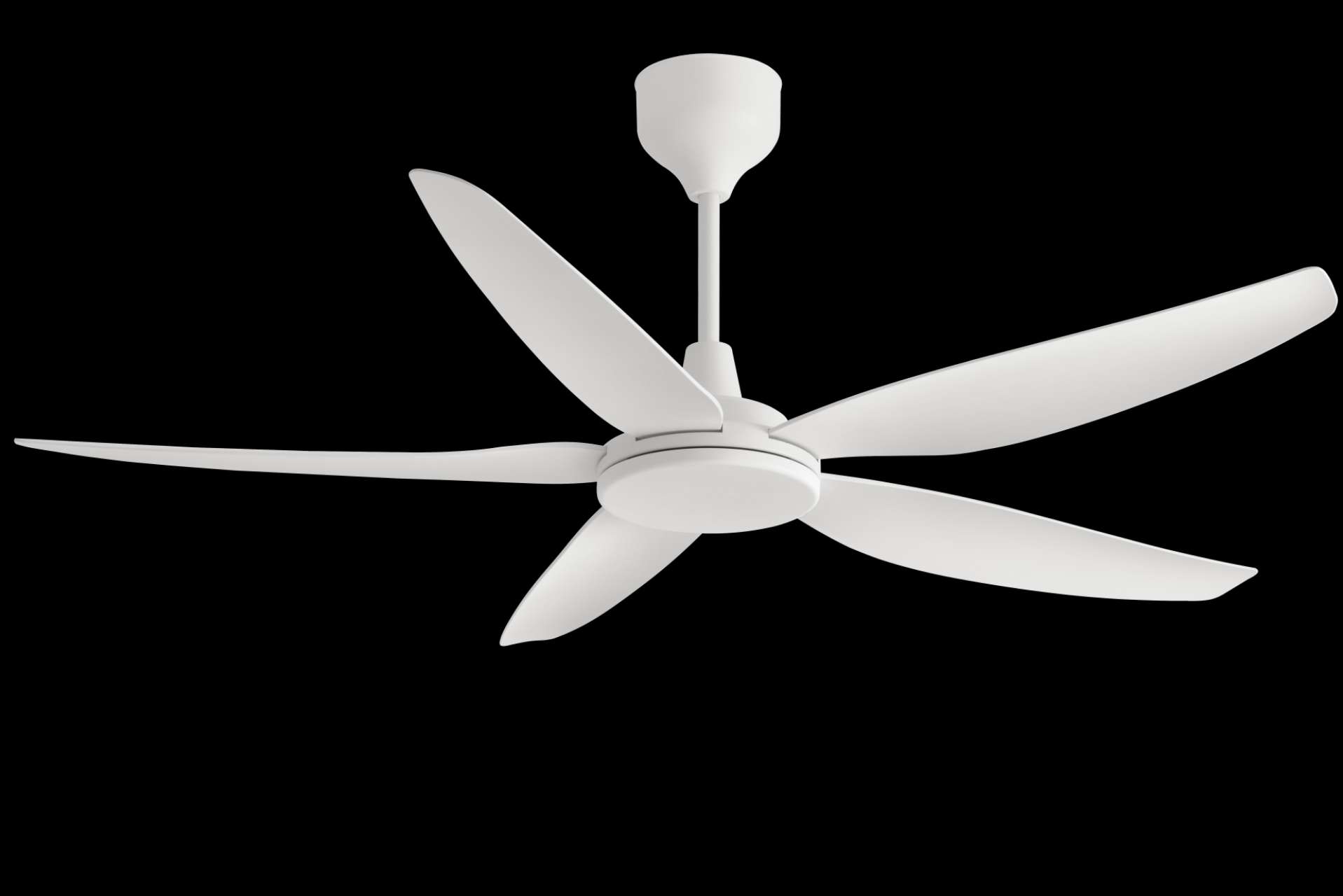 Ventura DC Ceiling Fan without Light – Full White - Polycrome